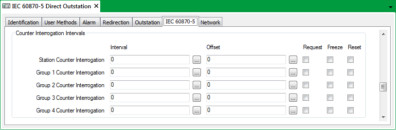 IEC 60870-5 Driver Guide - Configure the Counter Interrogation Intervals (Configuring an IEC ...